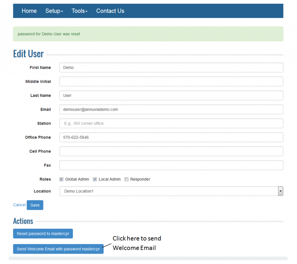 Reset Password and send welcome Email | Arch Customer Support